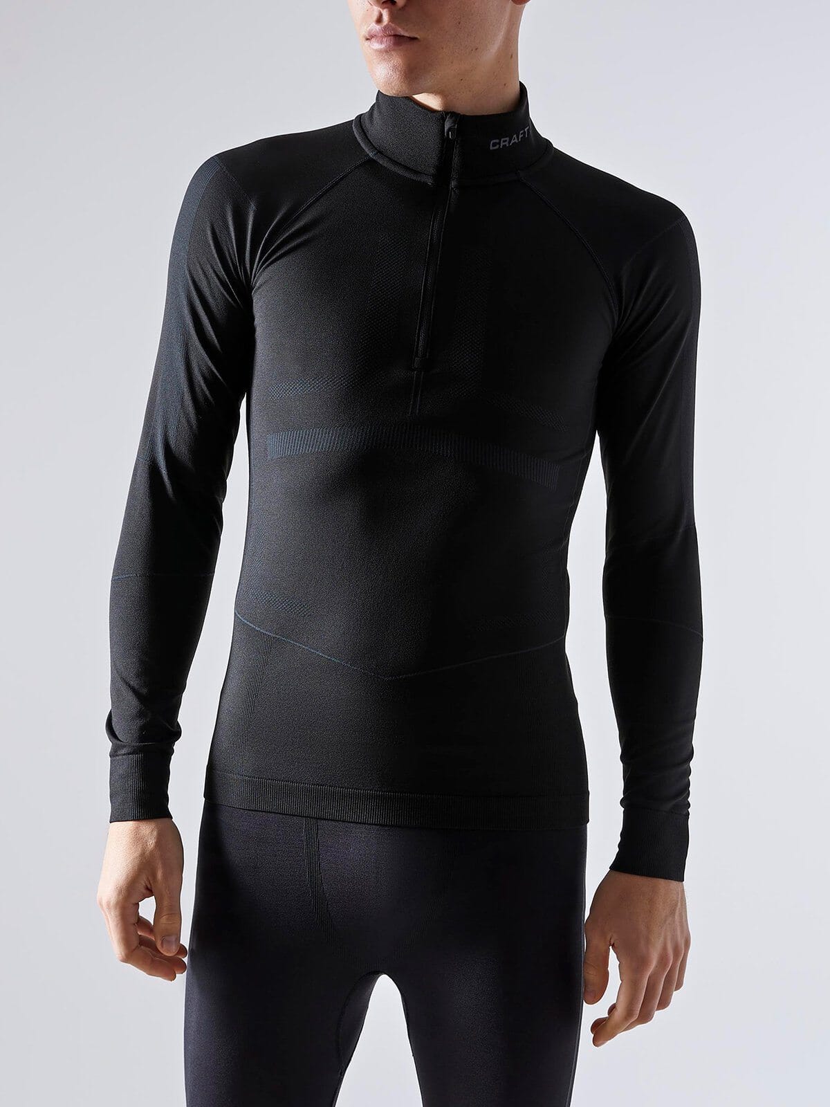 Men's Active Intensity 1/4 Zip Baselayer - BLACK/ASPHALT – Craft ...