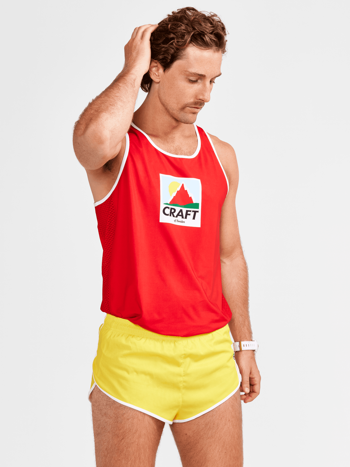 Men's Retro Elite Custom Singlet - CAYENNE – Craft Sportswear NA